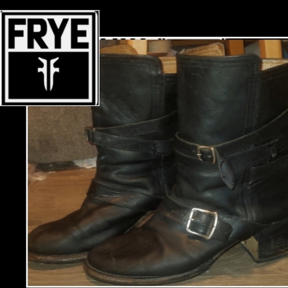Frye | Shoes | Vintage Frye Black Leather Short Shaft Ankle Short ...